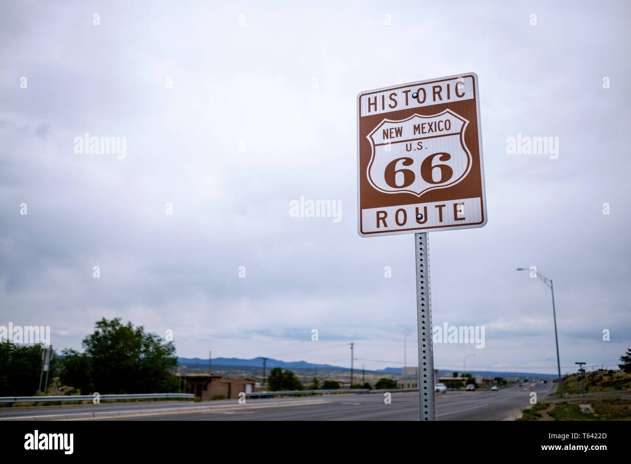 Historic U.S. Route 66 traffic sign in New Mexico, USA Stock Photo - Alamy