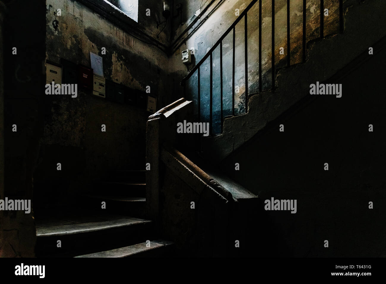 Scary dark stone steps hi-res stock photography and images - Alamy