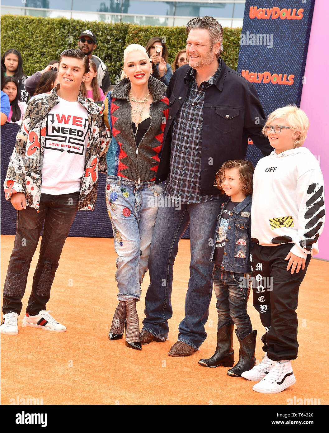 LOS ANGELES, CA - APRIL 27: Kingston Rossdale, Gwen Stefani, Blake ...