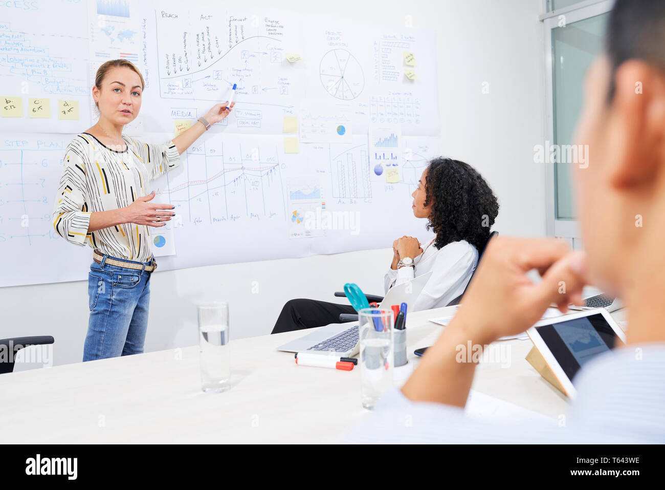 Businessman explaining data on hi-res stock photography and images - Alamy