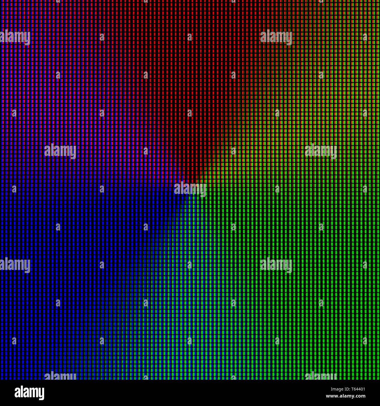 LED lights from LED computer monitor screen display panel for graphic ...