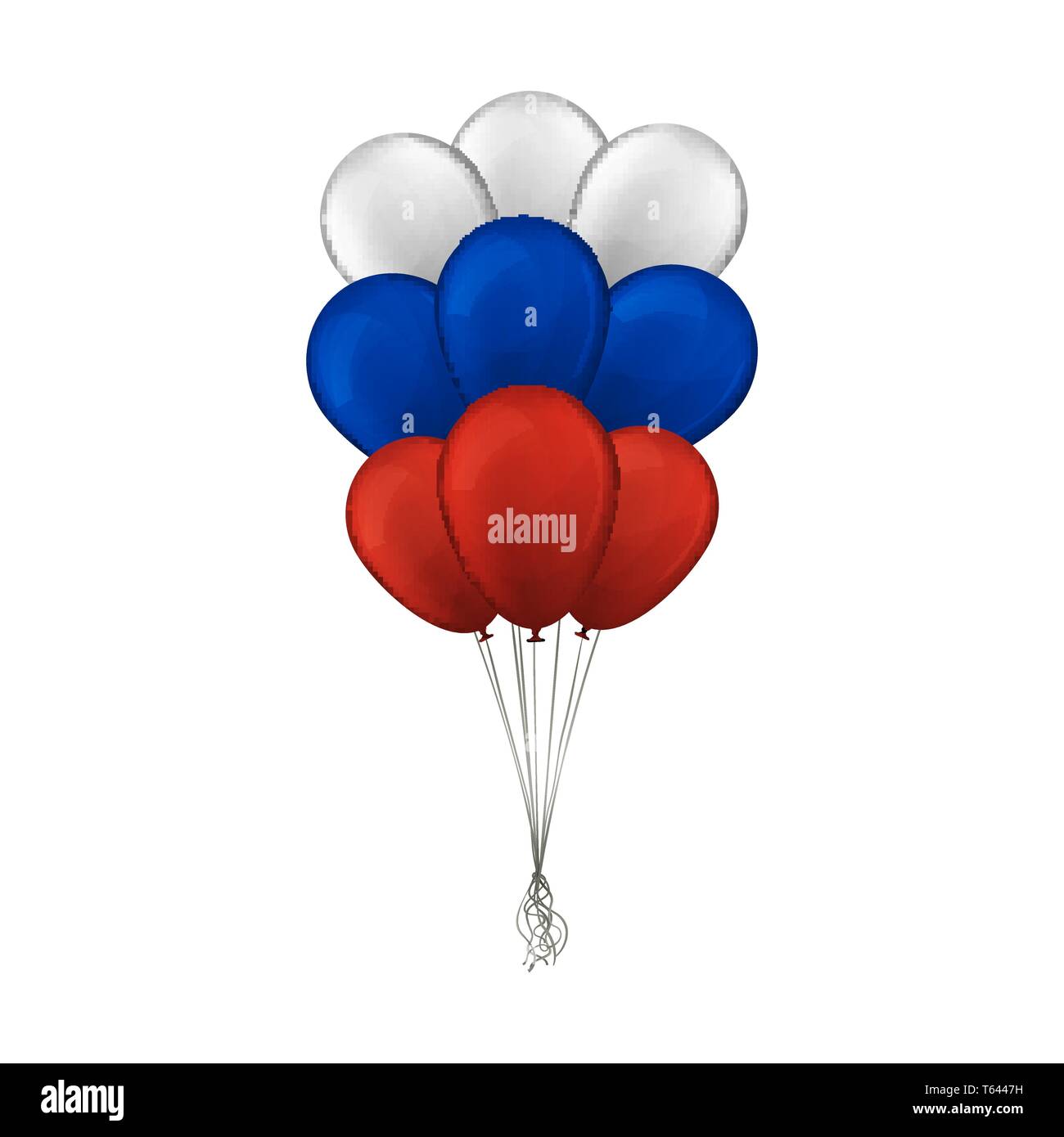 Bunch of balloons. Flag of Russia. Vector illustration Stock Vector ...