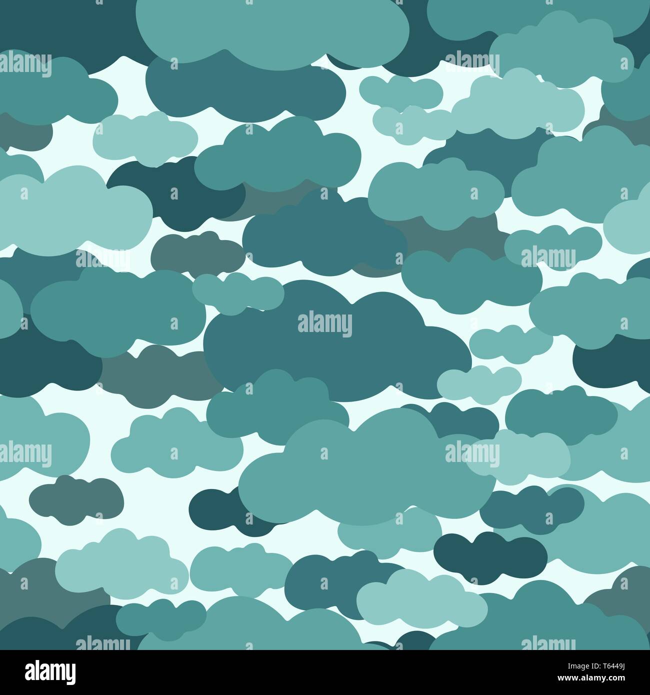 Clouds in the sky. Seamless pattern background. Vector illustration ...