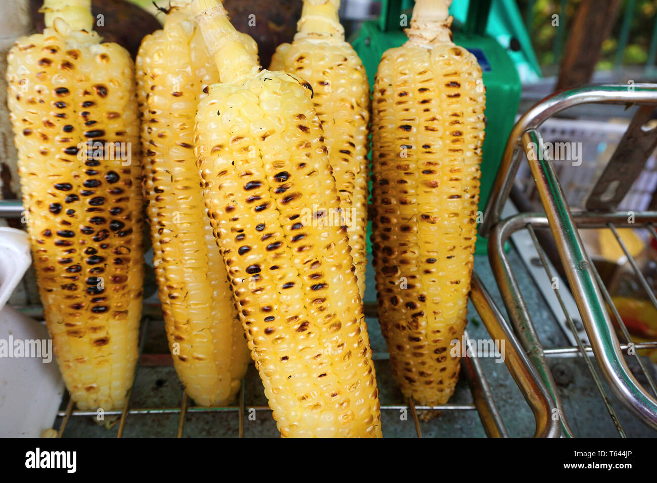 Grilled corn on cob bbq street food traditional Asian cuisine healthy ...