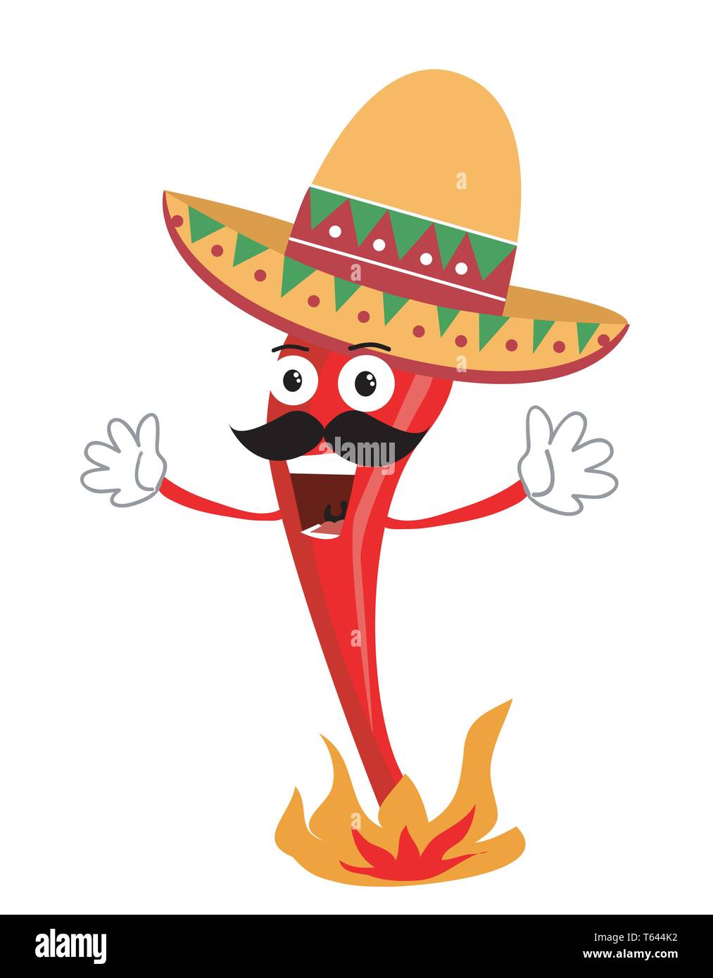 Cartoon red chili pepper vector Stock Vector Image & Art - Alamy