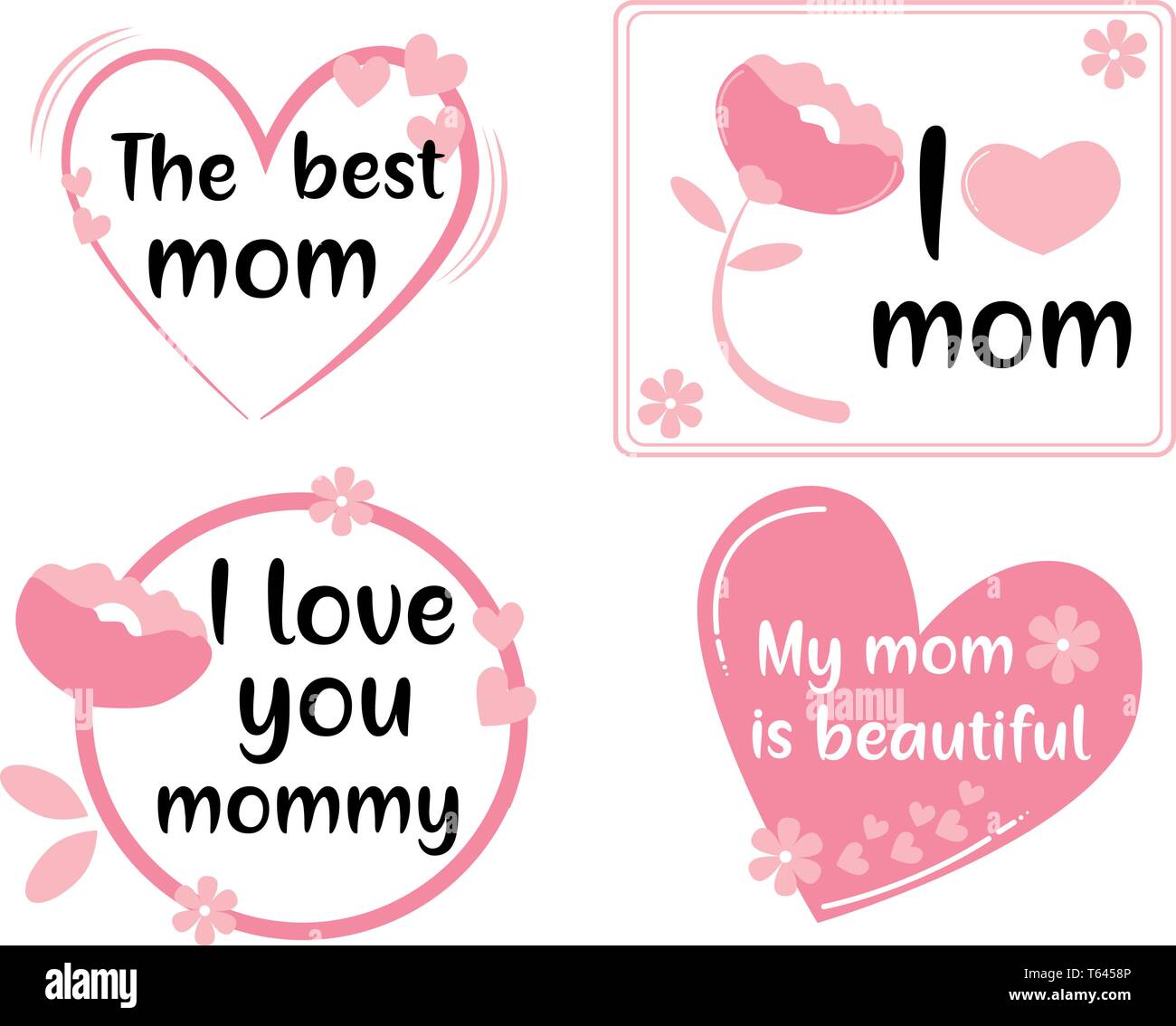 Happy day mom Stock Vector Image & Art - Alamy