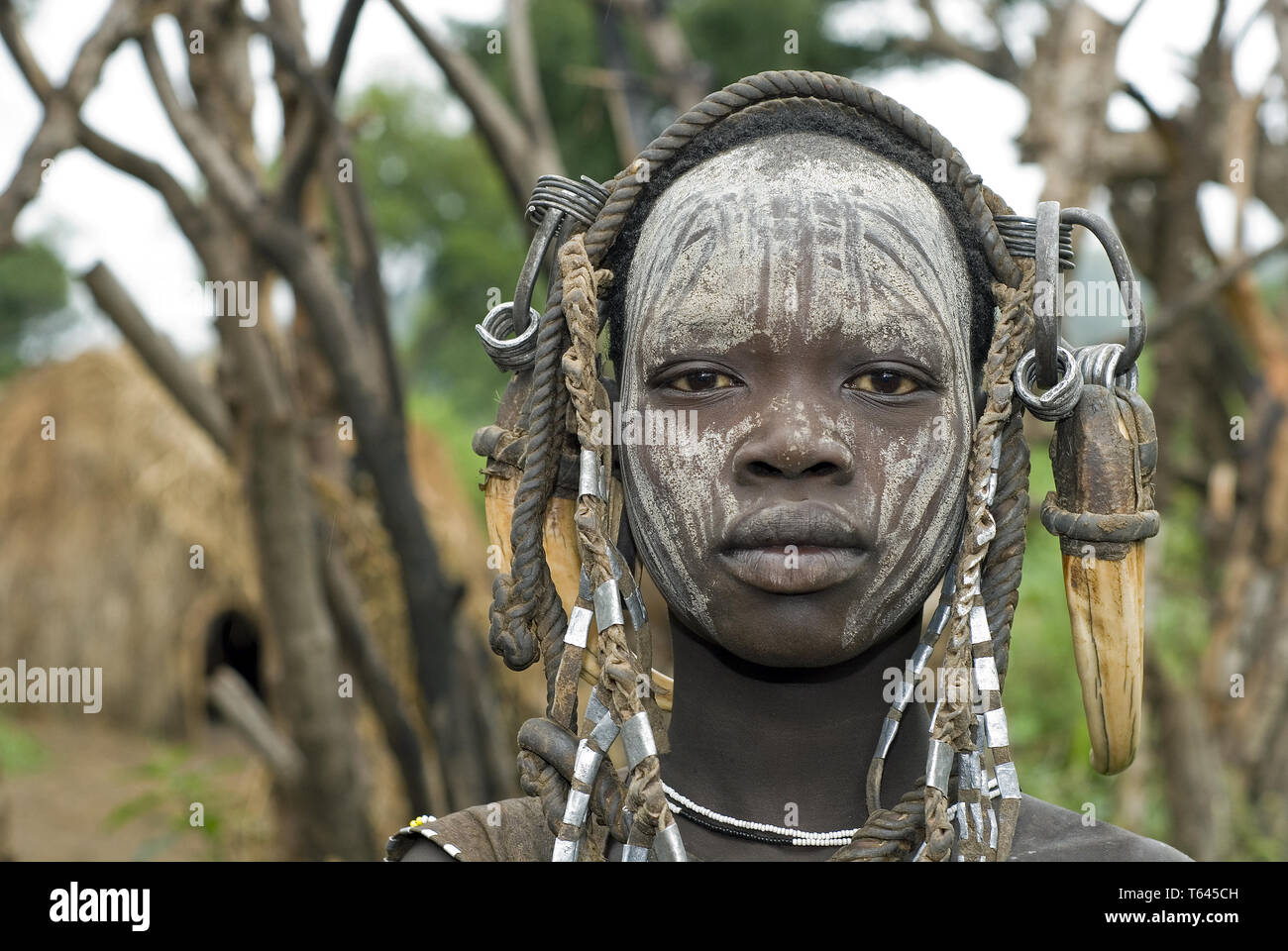 Mursi People, a Nilotic pastoralist ethnic group in Ethiopia, Africa ...