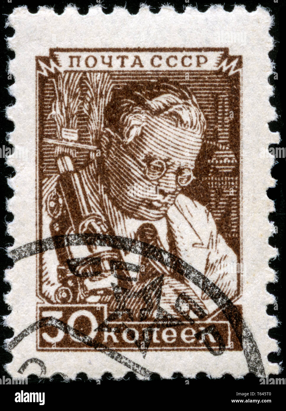 Postage stamp from the Soviet Union in the Definitive Issue No.8 series ...