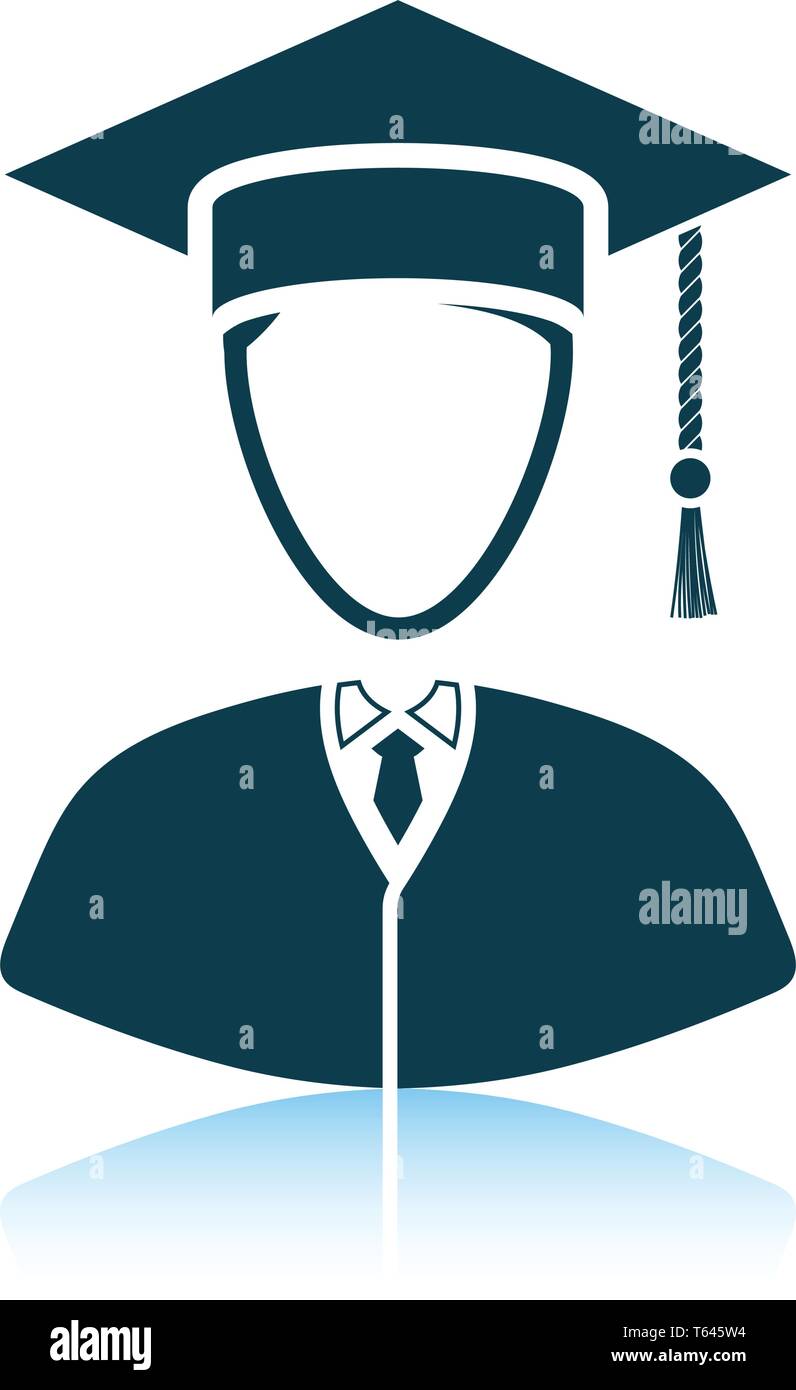 Lawyer man icon. Shadow reflection design. Vector illustration Stock ...