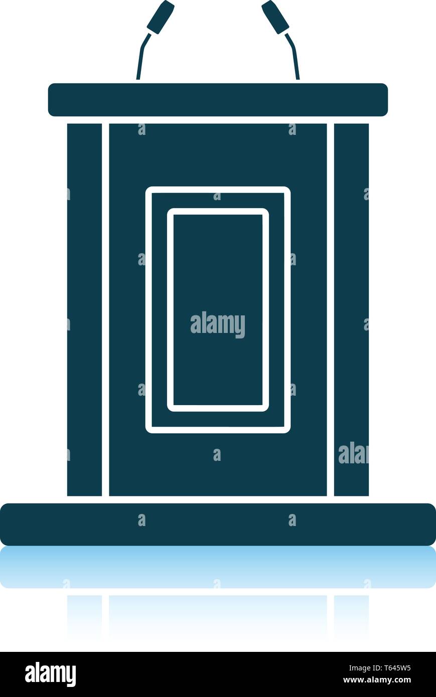 Witness stand icon. Shadow reflection design. Vector illustration Stock ...