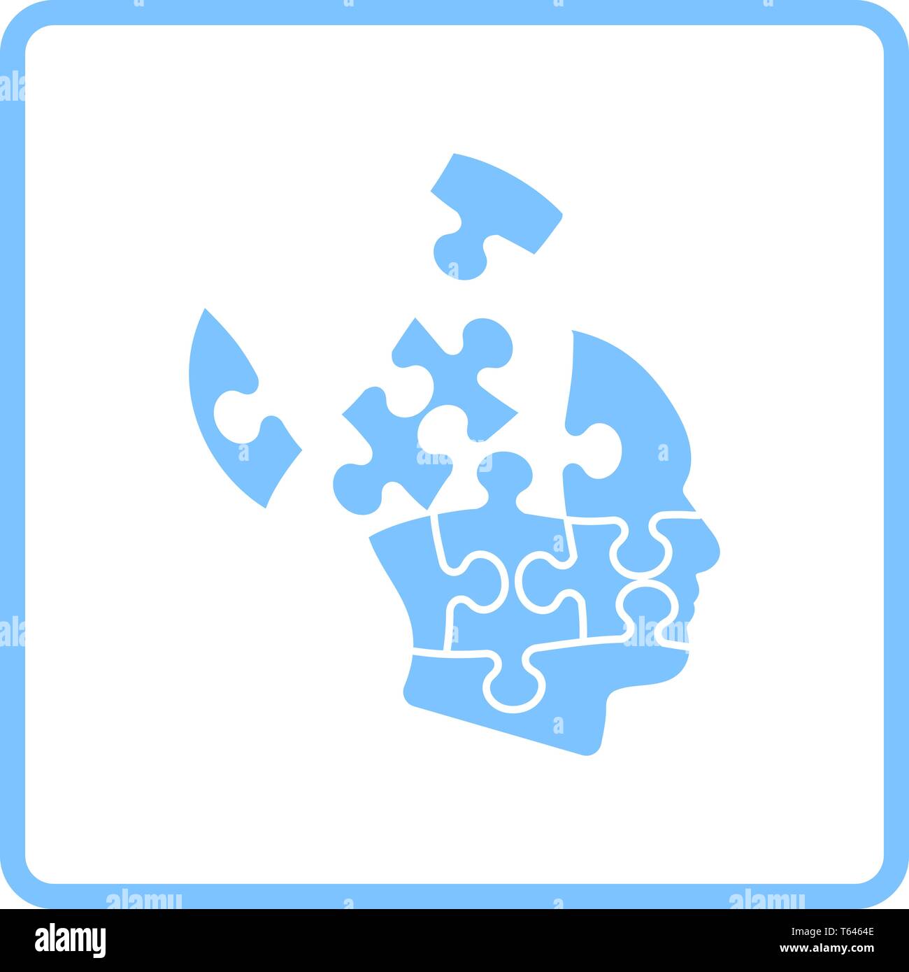 Solution Icon. Blue Frame Design. Vector Illustration Stock Vector ...