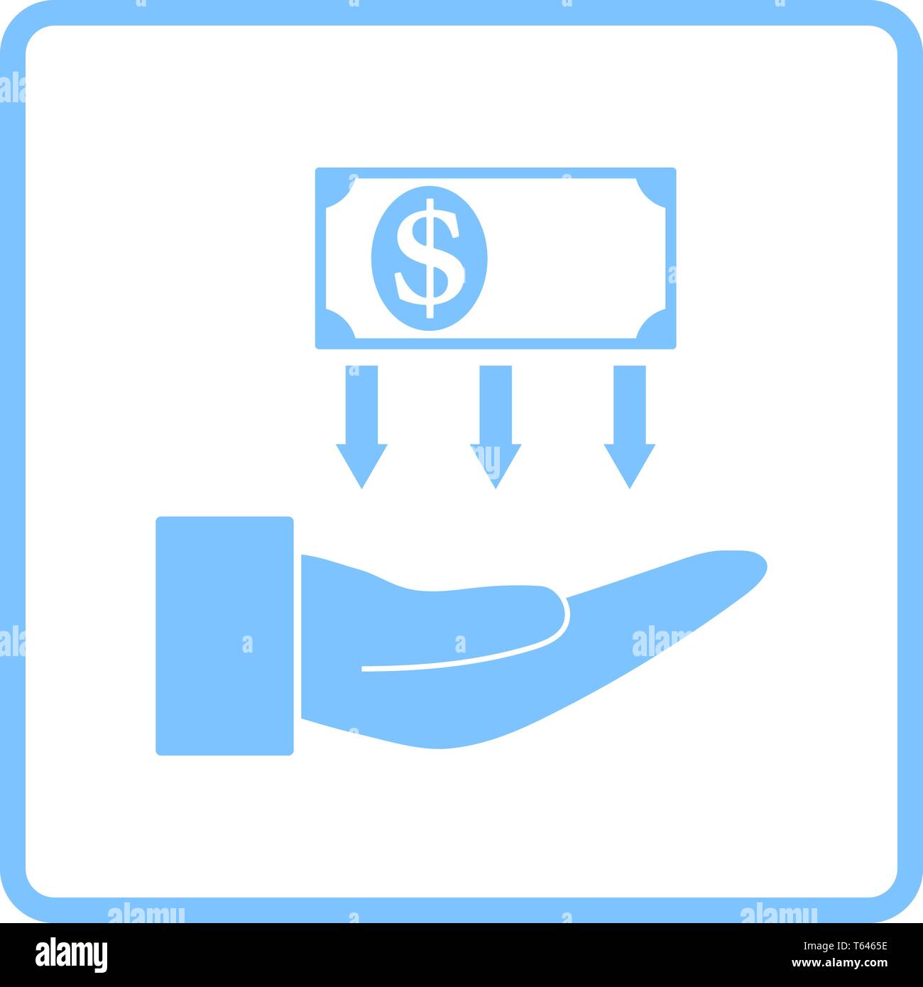 Return Investment Icon. Blue Frame Design. Vector Illustration Stock ...