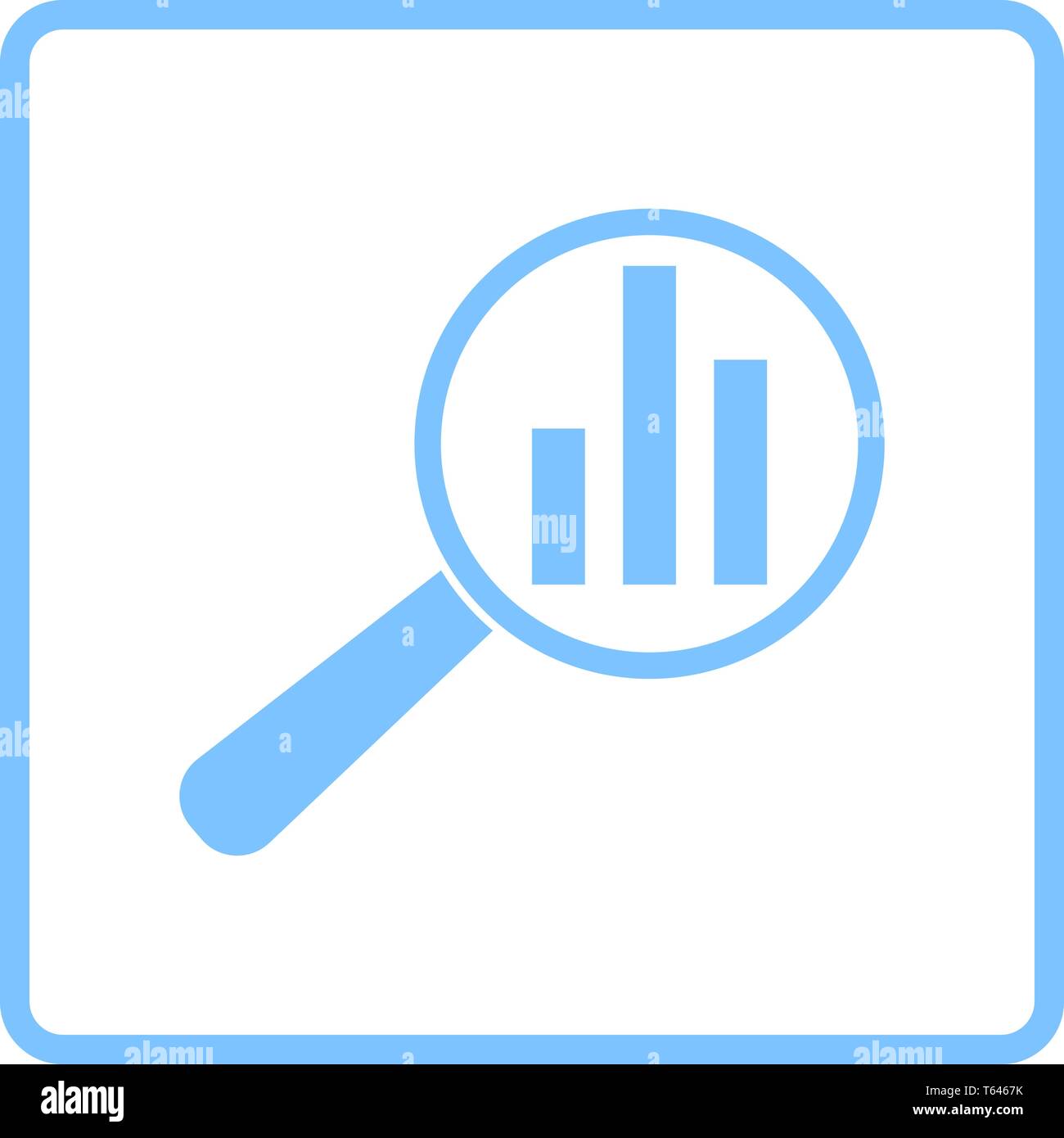 Analytics Icon. Blue Frame Design. Vector Illustration Stock Vector ...