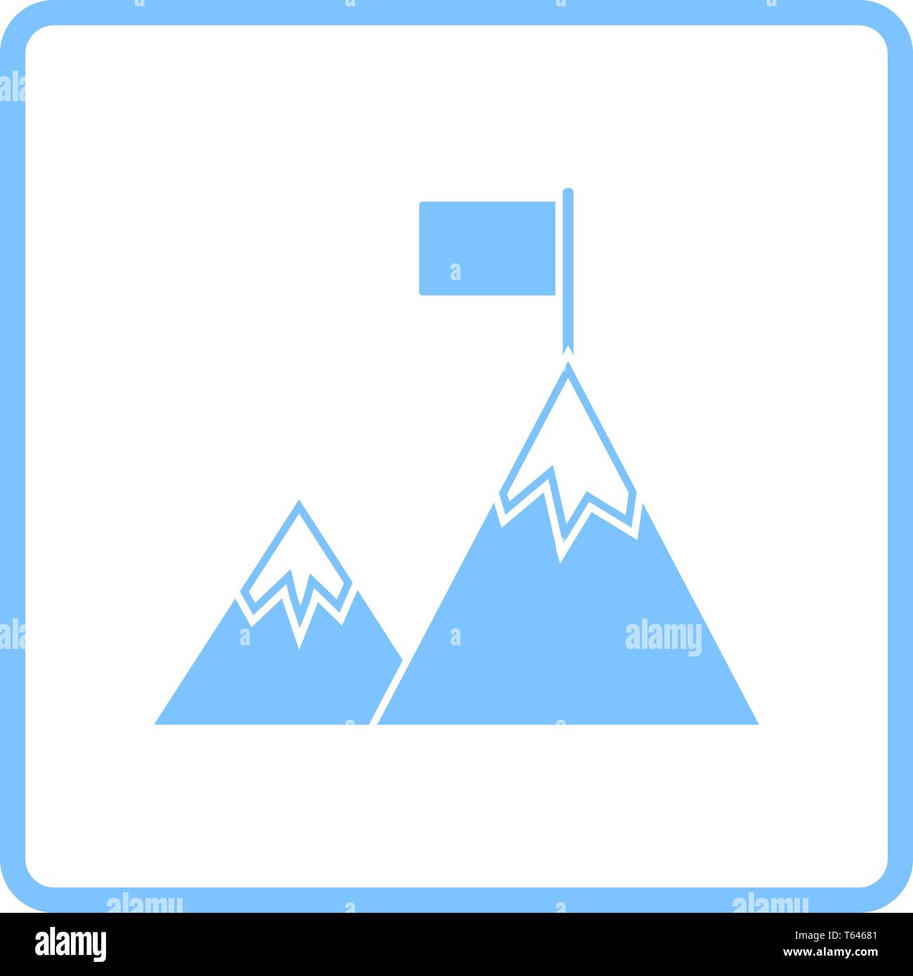 Mission Icon. Blue Frame Design. Vector Illustration Stock Vector Image ...