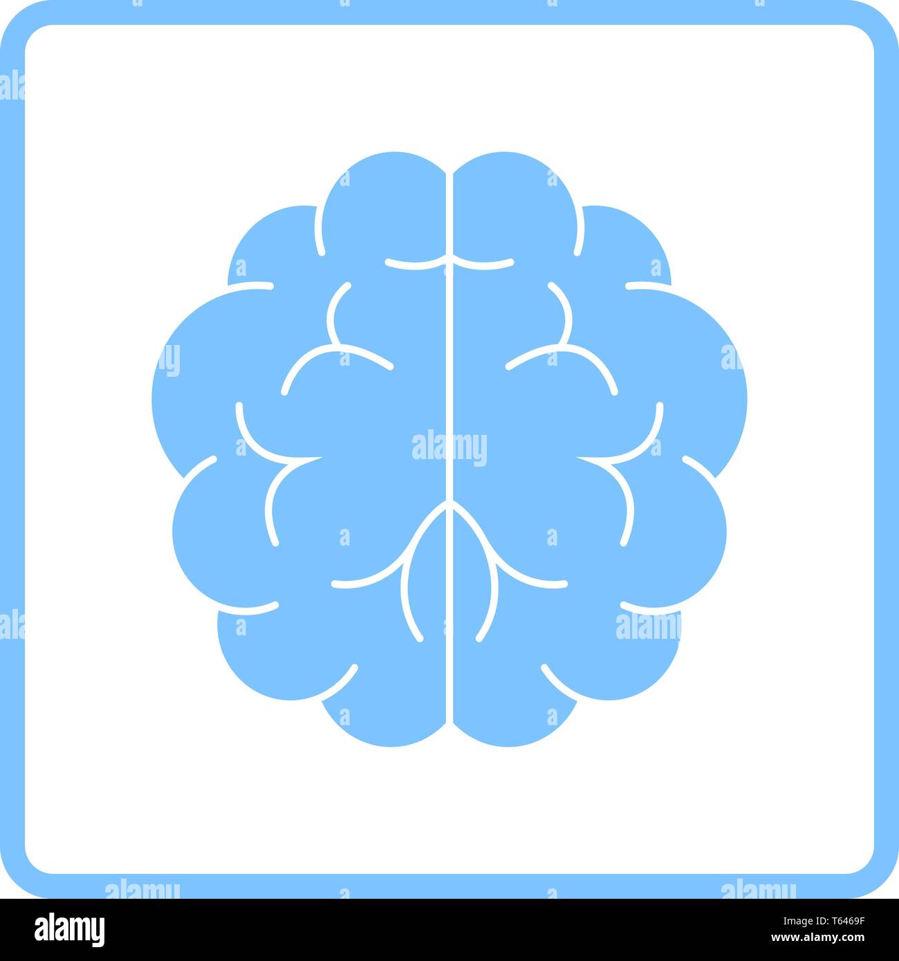 Brainstorm Icon. Blue Frame Design. Vector Illustration Stock Vector ...