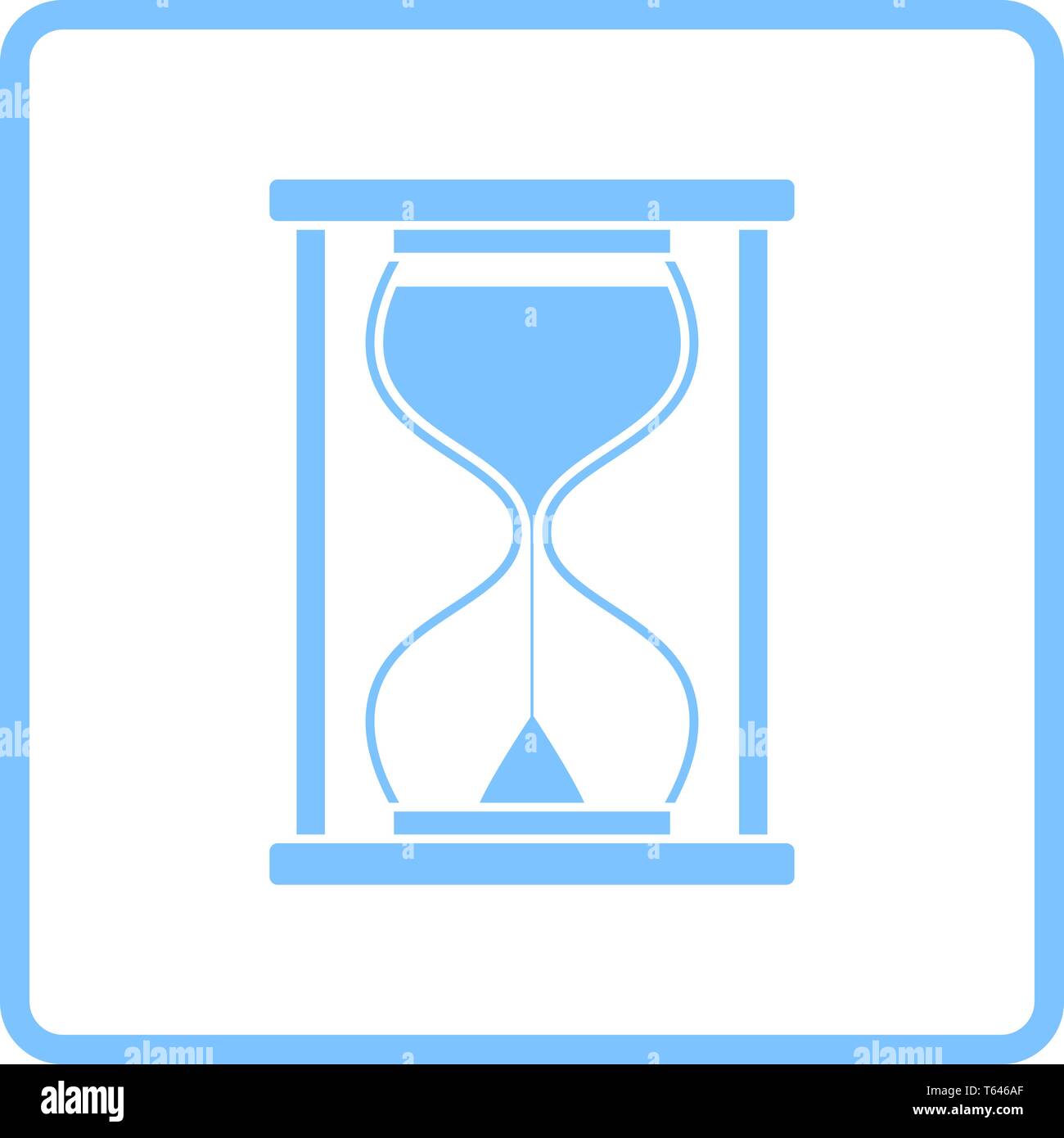 Hourglass Icon. Blue Frame Design. Vector Illustration Stock Vector ...