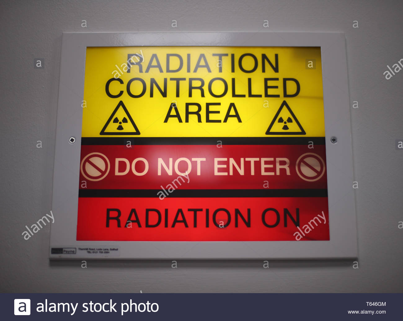 Hospital Radiation Warning Sign High Resolution Stock Photography and ...