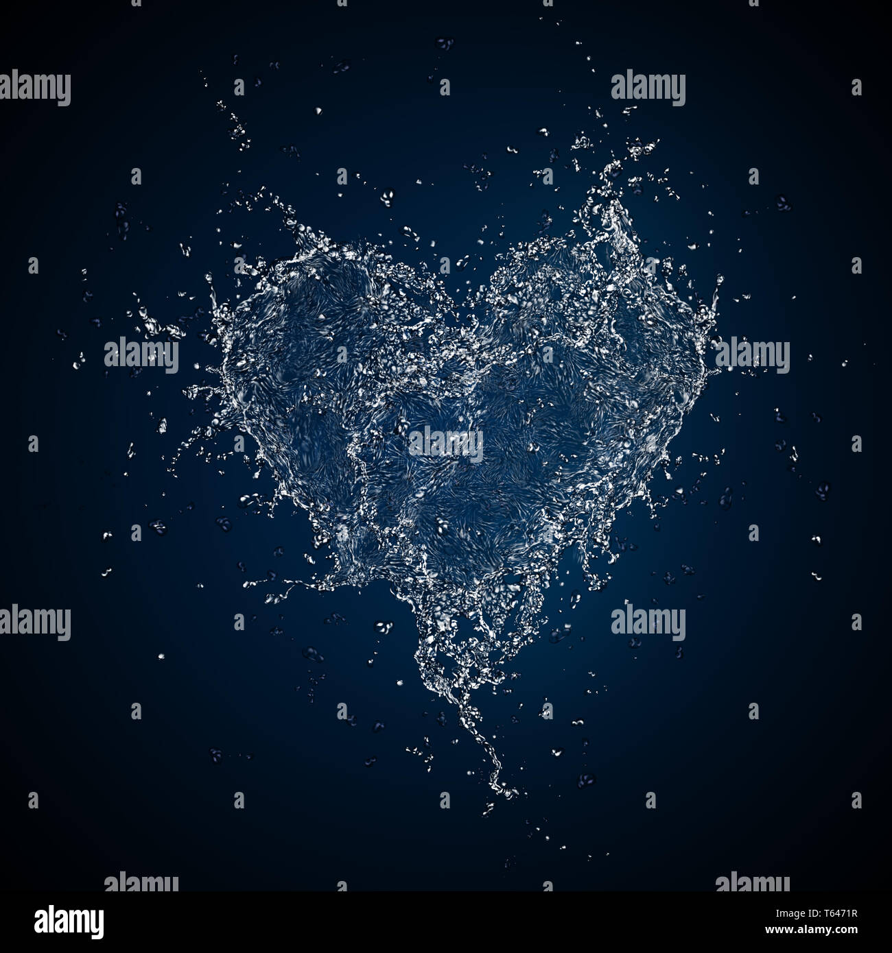 Heart in Water Stock Photo - Alamy