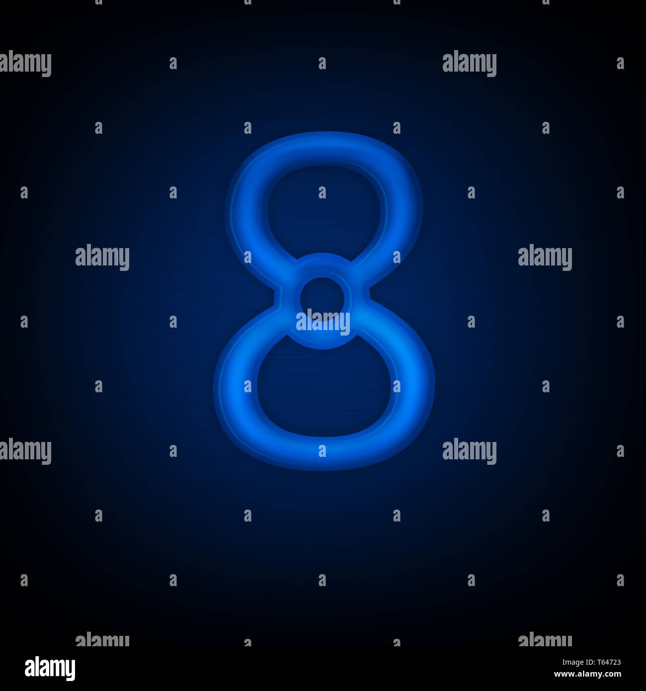 Neon Letter 8 Stock Photo - Alamy