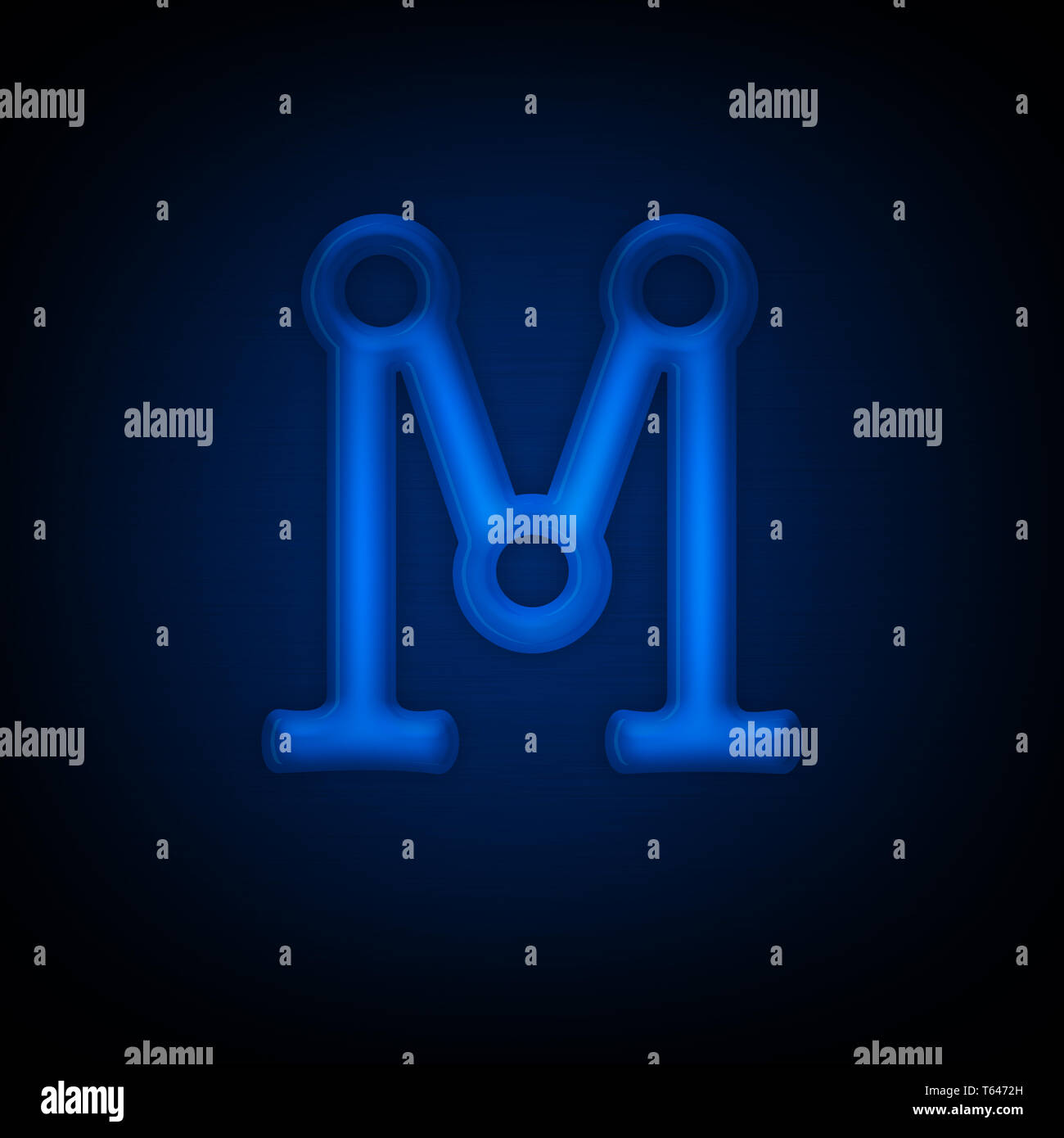 Neon Letter M Stock Photo - Alamy
