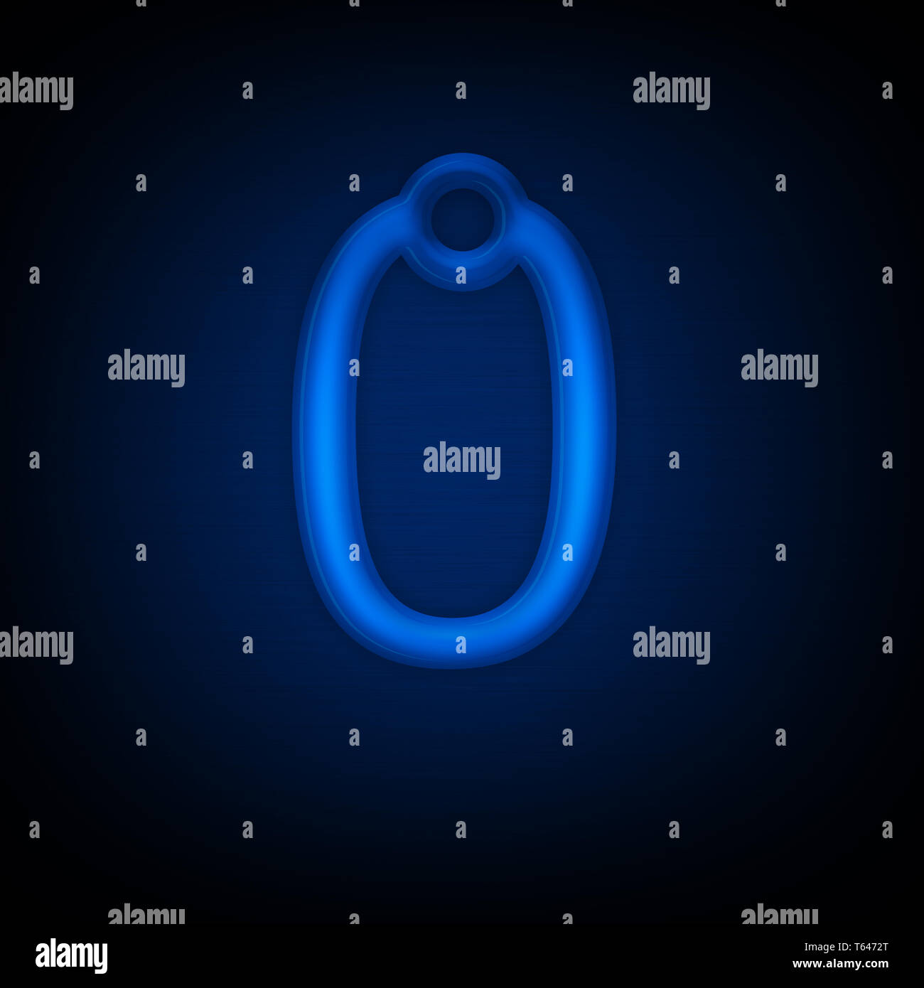 Neon Letter ZERO Stock Photo - Alamy