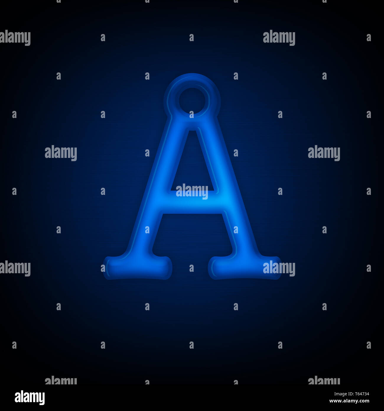Neon Letter A Stock Photo - Alamy