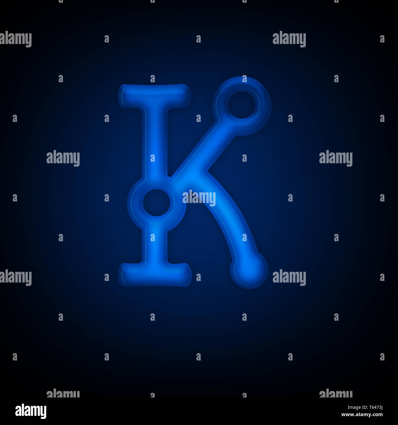 Neon Letter K Stock Photo - Alamy