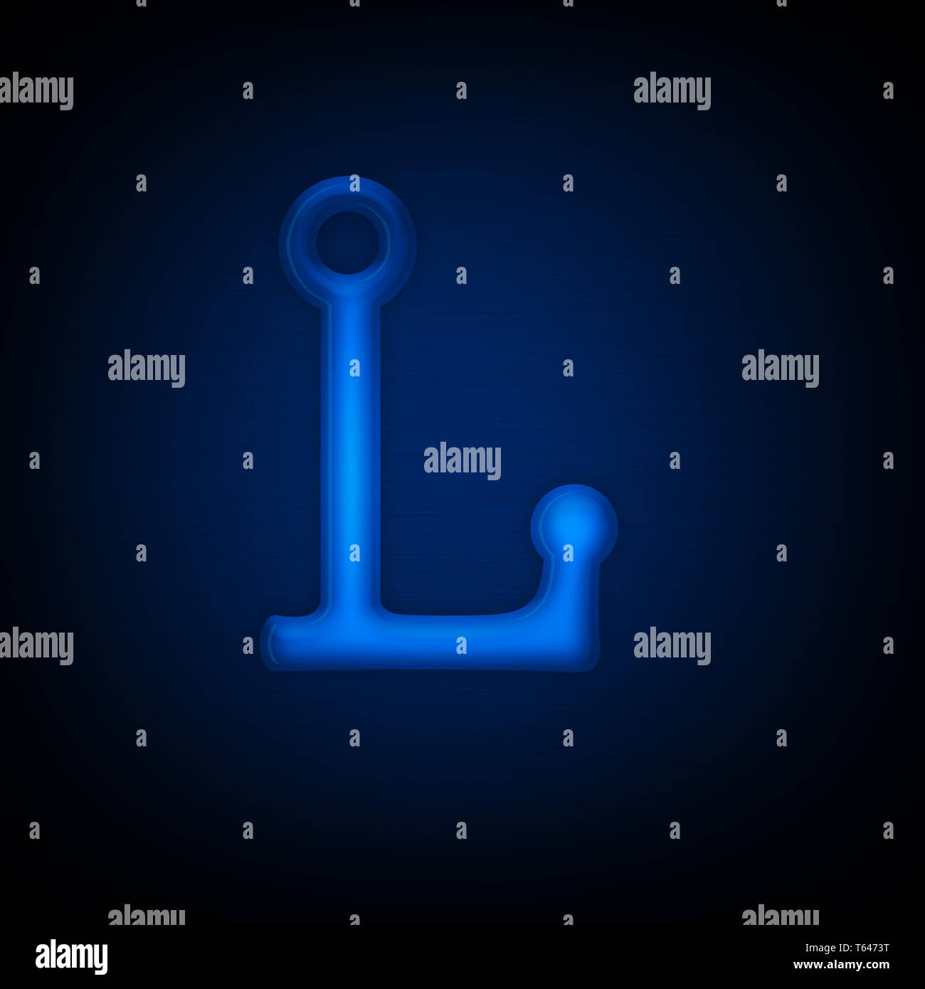 Neon Letter L Stock Photo - Alamy