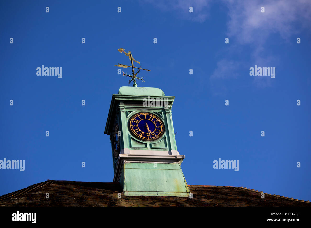 clock and cupola which crown the former Assembly Rooms on the corner of ...