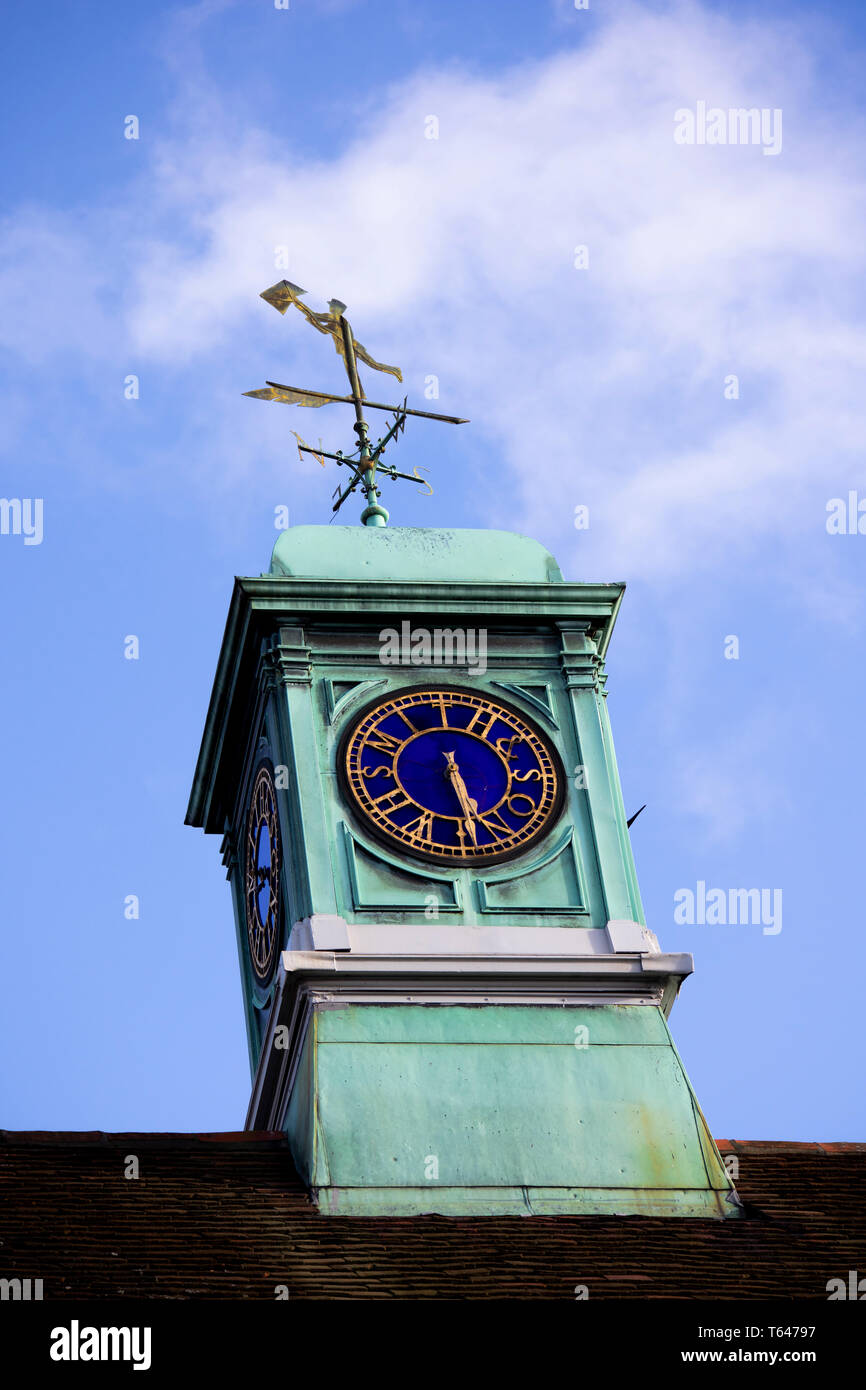 clock and cupola which crown the former Assembly Rooms on the corner of ...