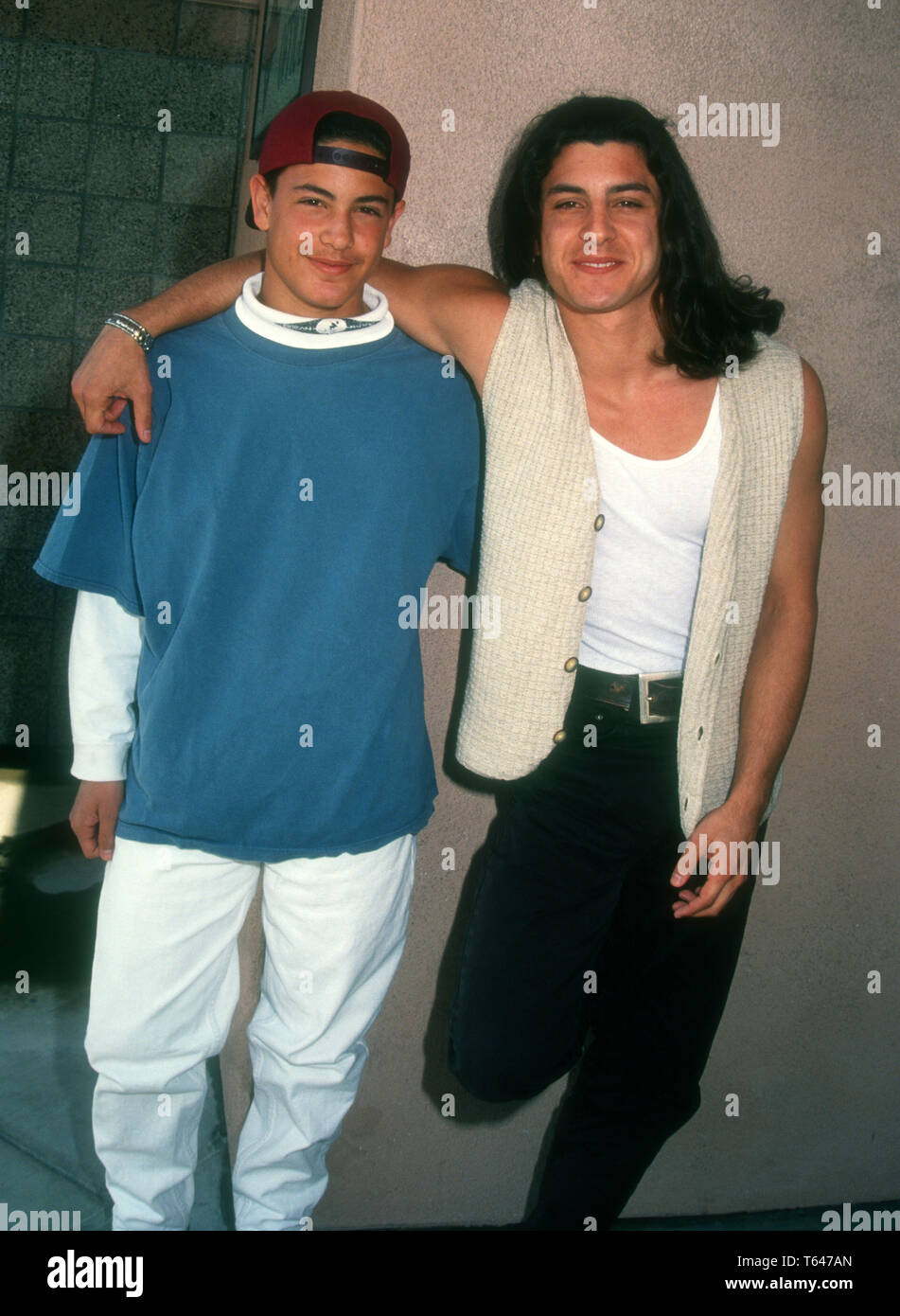 Downey, California, USA 9th April 1994 Actor Diego Serrano (R) and ...