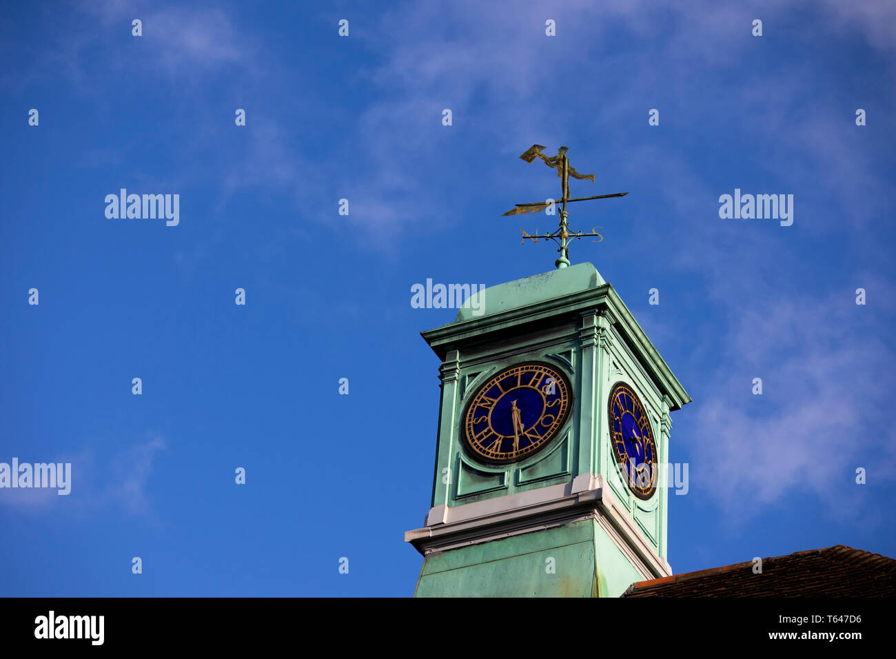clock and cupola which crown the former Assembly Rooms on the corner of ...