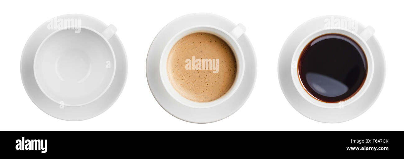 Top view espresso coffee hi-res stock photography and images - Alamy