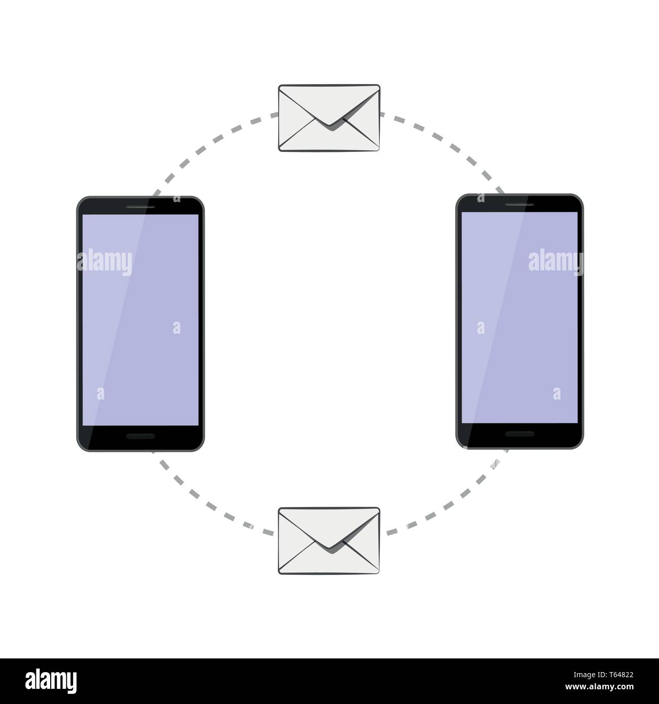 online communication via smartphone vector illustration EPS10 Stock ...