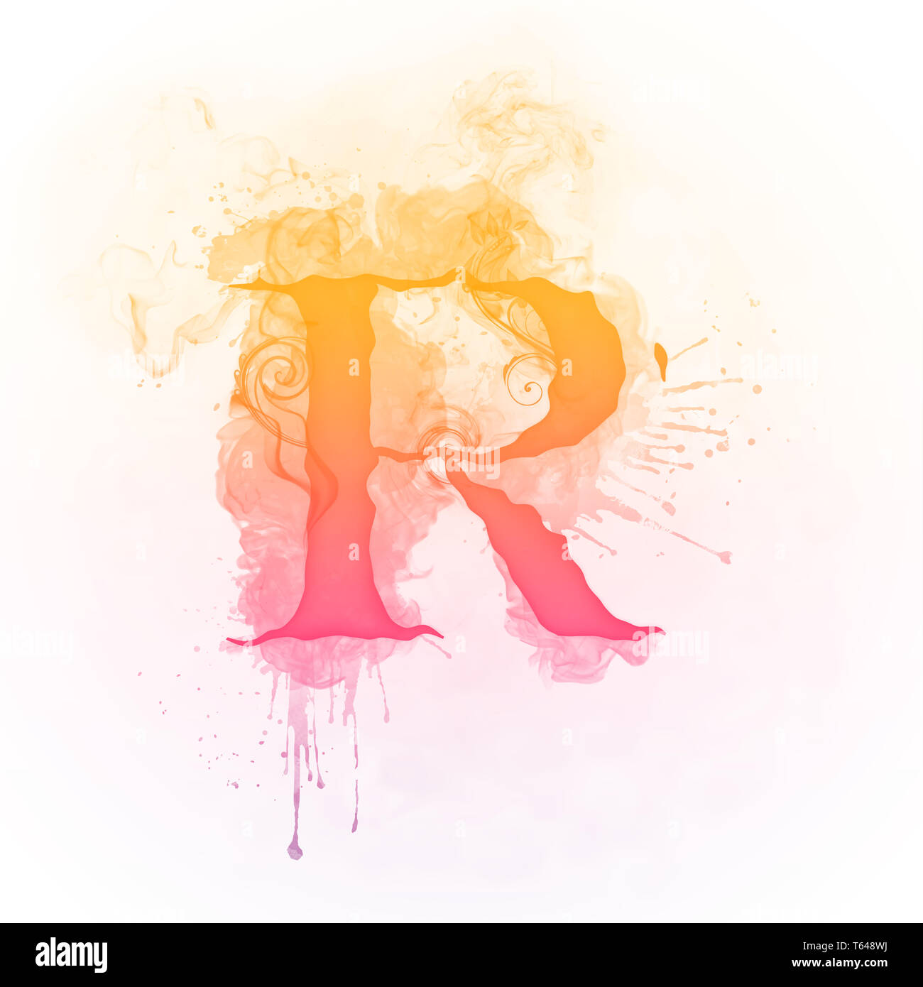 Floral font letter r Cut Out Stock Images & Pictures - Alamy