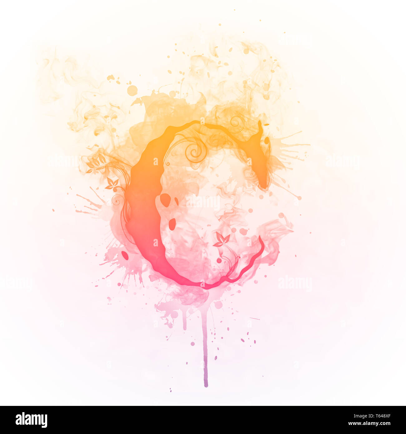 Sunny Swirl Letter C Stock Photo - Alamy