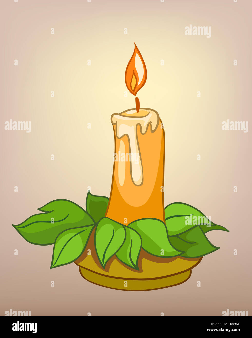 Cartoons Decoration Candle Stock Photo - Alamy