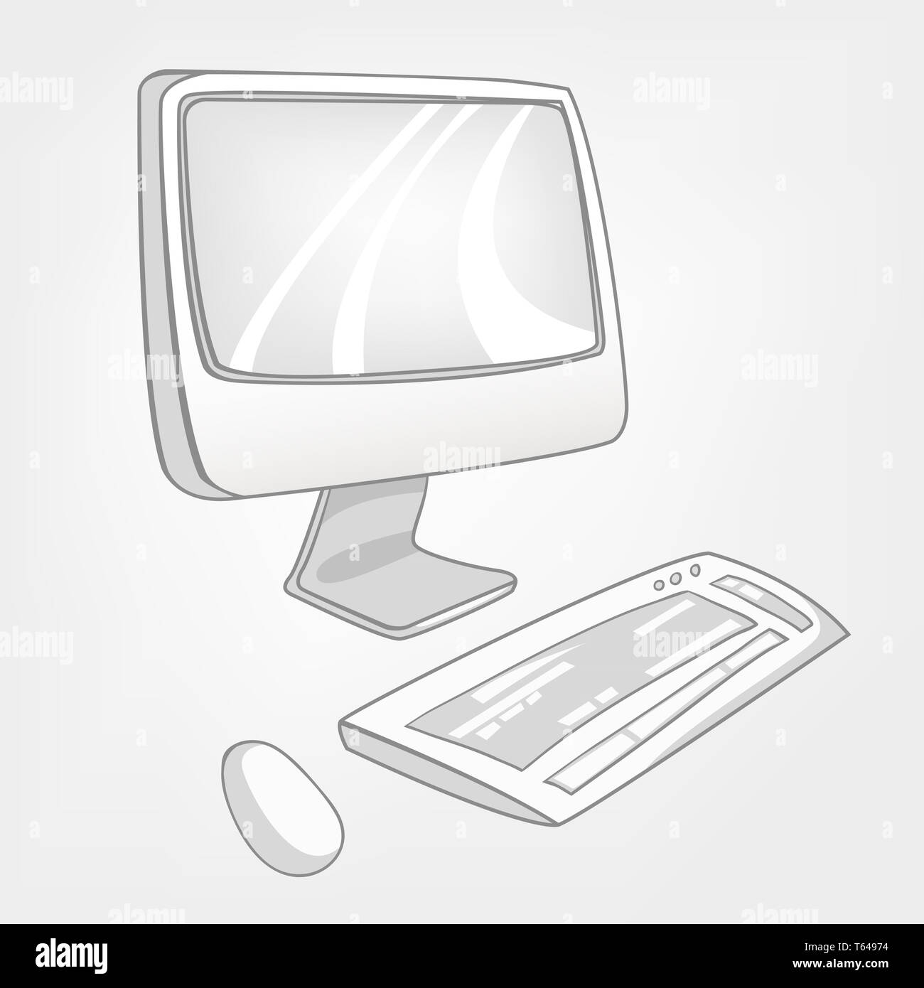 Cartoon computer screen hi-res stock photography and images - Alamy