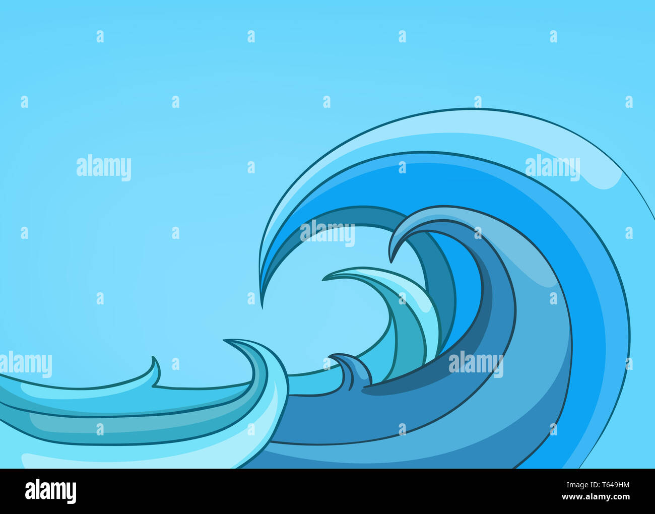 Cartoon summer water vacations hi-res stock photography and images - Alamy