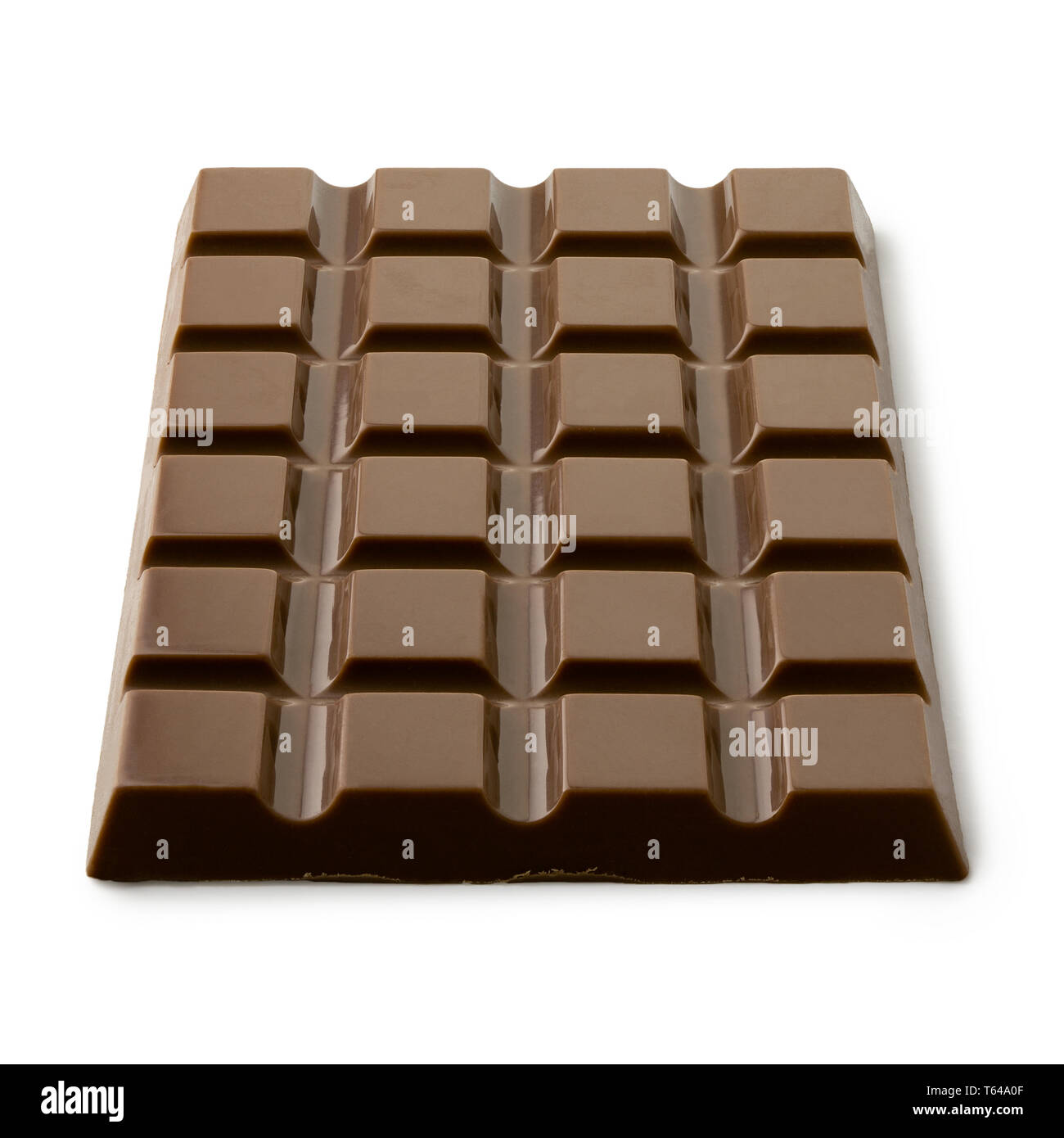 Whole slab of milk chocolate isolated on white. Front view Stock Photo ...