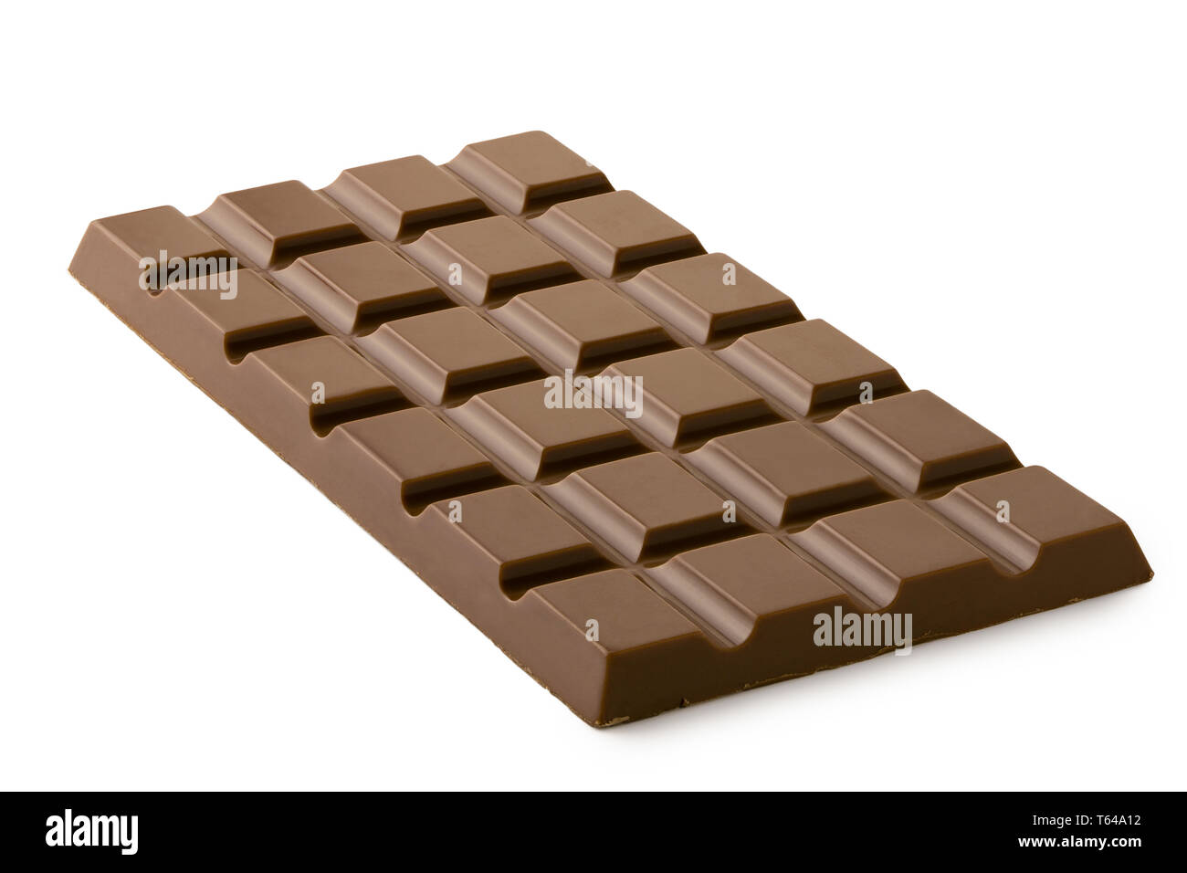 Whole slab of milk chocolate isolated on white Stock Photo - Alamy