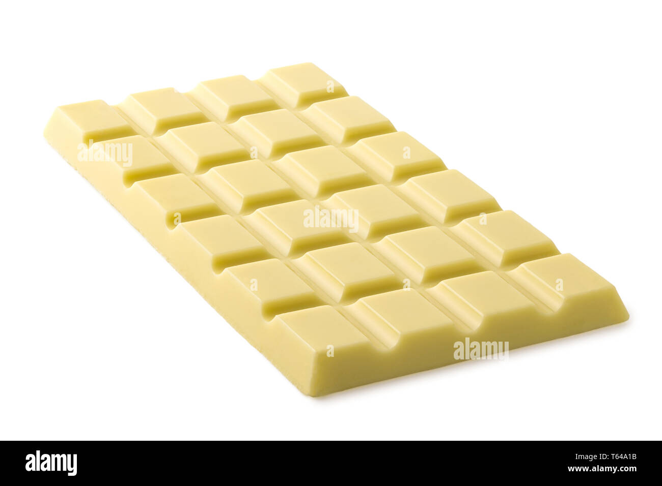 Whole slab of white chocolate isolated on white Stock Photo - Alamy