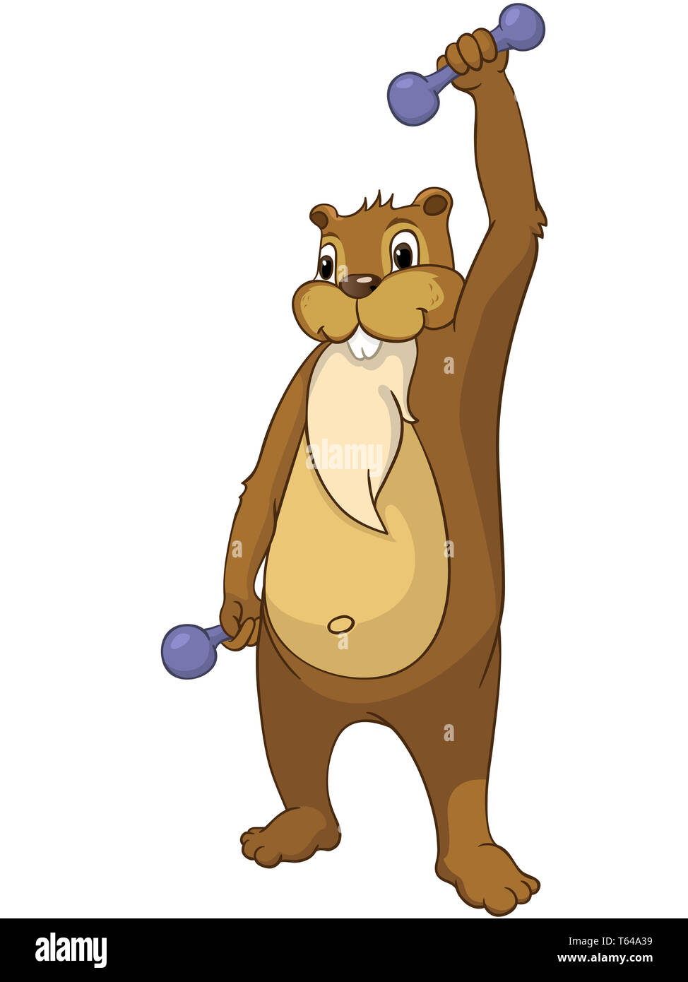 Body building cartoon illustration Cut Out Stock Images & Pictures - Alamy