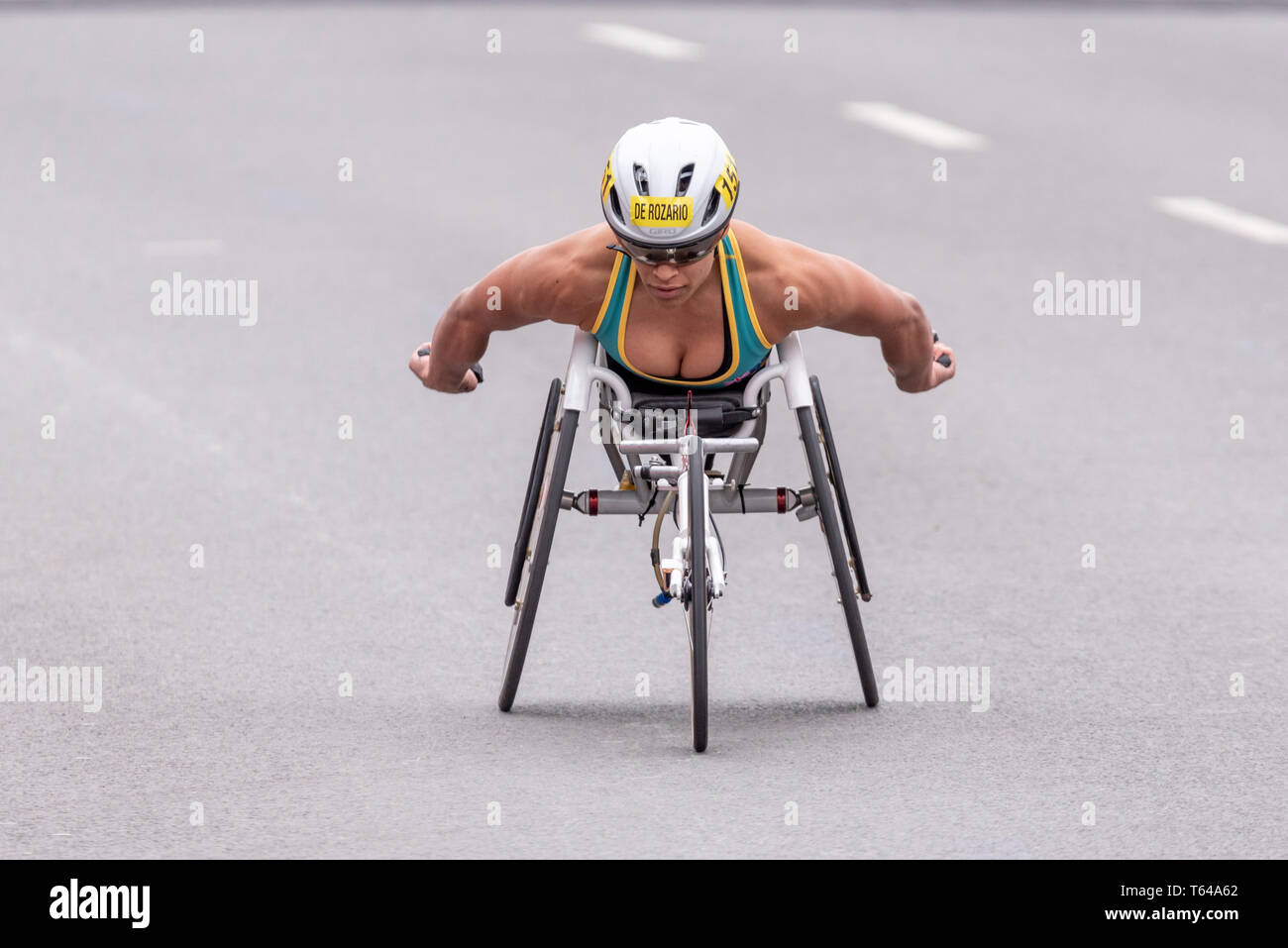 Madison de Rozario racing in the Virgin Money London Marathon 2019 ...