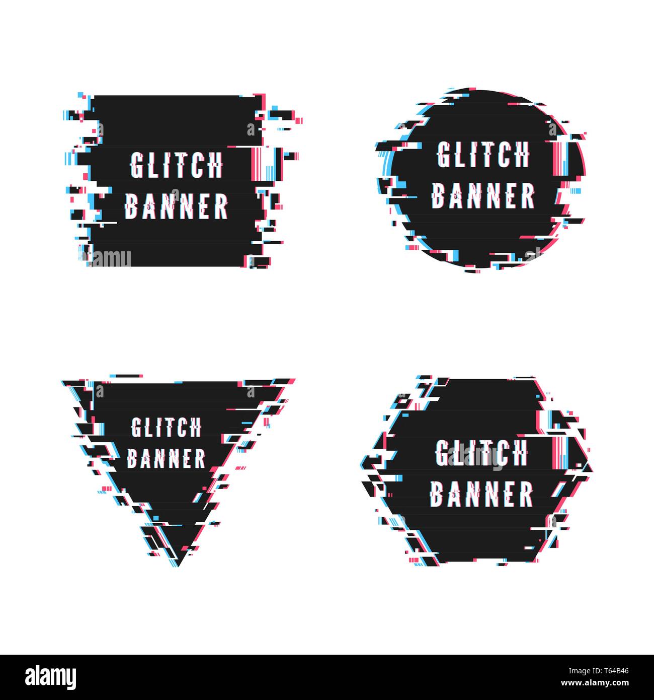 Glitch abstract circular Stock Vector Images - Alamy
