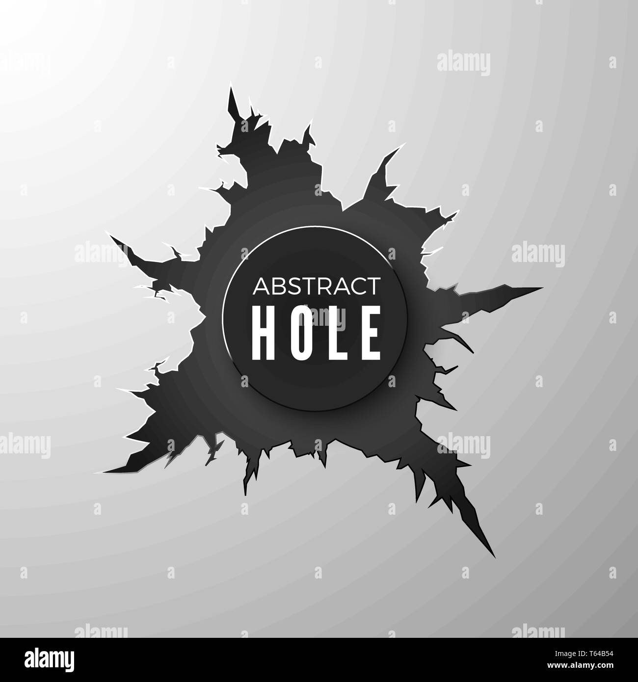 Bullet hole banner. Torn metal surfase. Vector illustration Stock ...
