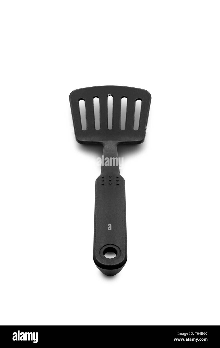 Plastic kitchen spatula isolated on a white background. With clipping ...