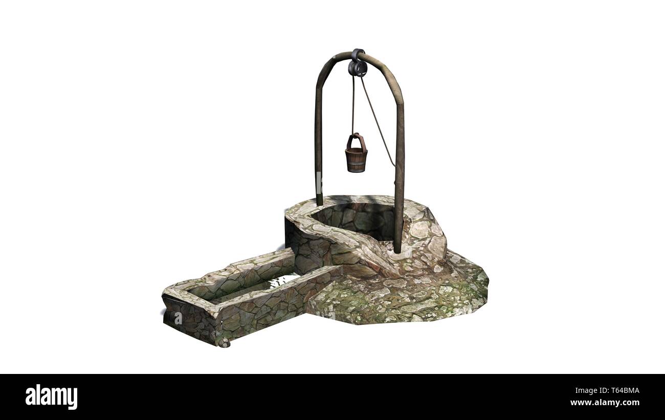 Medieval water fountain Cut Out Stock Images & Pictures - Alamy