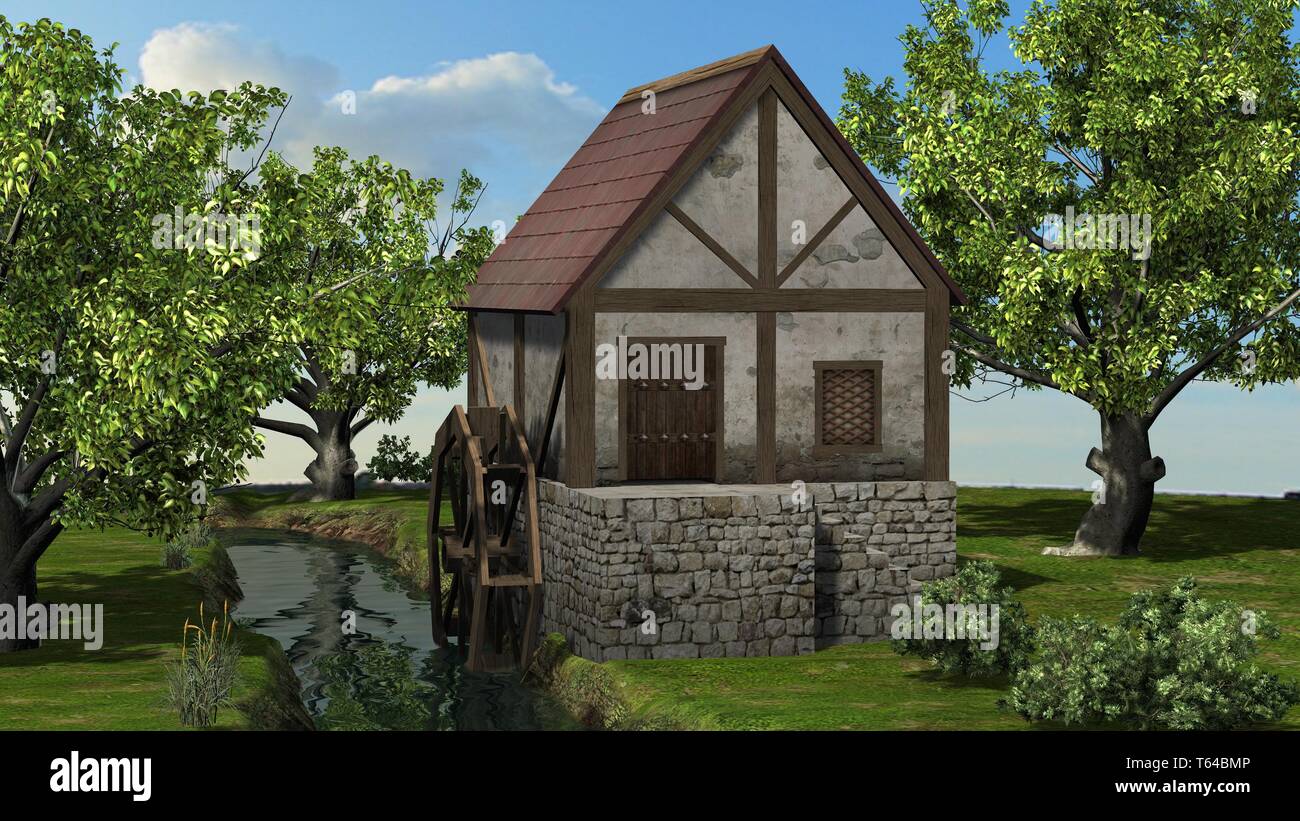 Medieval Flour Mill High Resolution Stock Photography and Images - Alamy