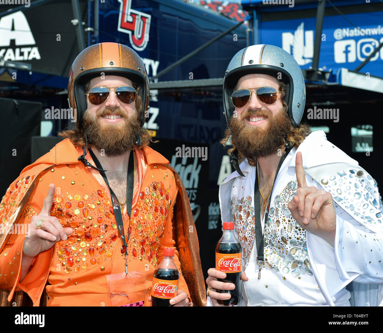 Talladega, AL, USA. 28th Apr, 2019. Twin brothers, Jason (left) and ...